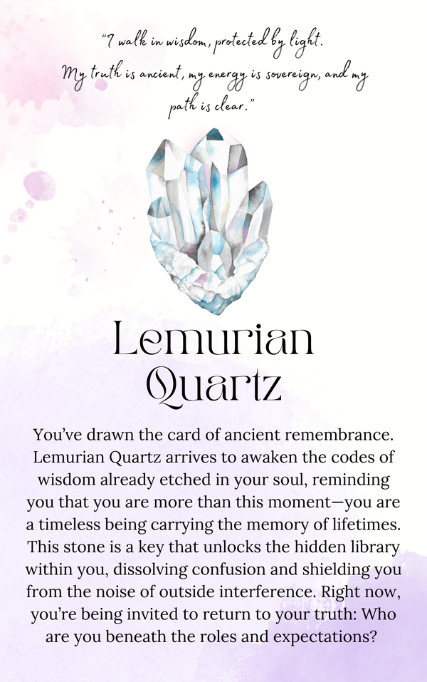 Crystal Protection Oracle Deck | Healing & Spiritual Guidance - Dream ...