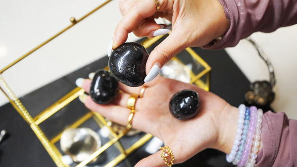 Buy Galaxy Obsidian Palm | Grounding Crystal Energy - Dream Den Crystals