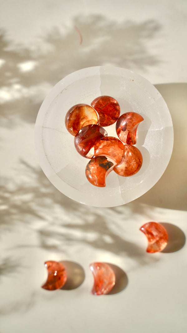 Fire Quartz Gem Quality Moon - Dream Den Crystals